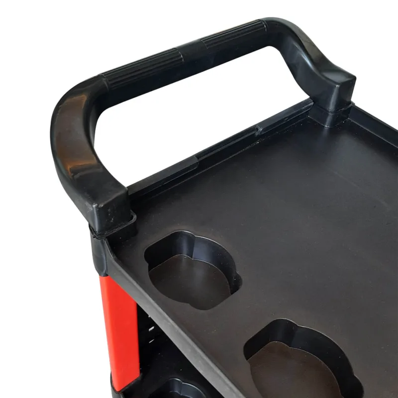 Autofresh Detailing Tool Cart Trolley On Wheels-3 Shelves - AutoFresh.in