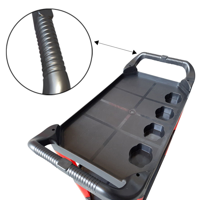 Autofresh Detailing Tool Cart Trolley On Wheels-3 Shelves - AutoFresh.in