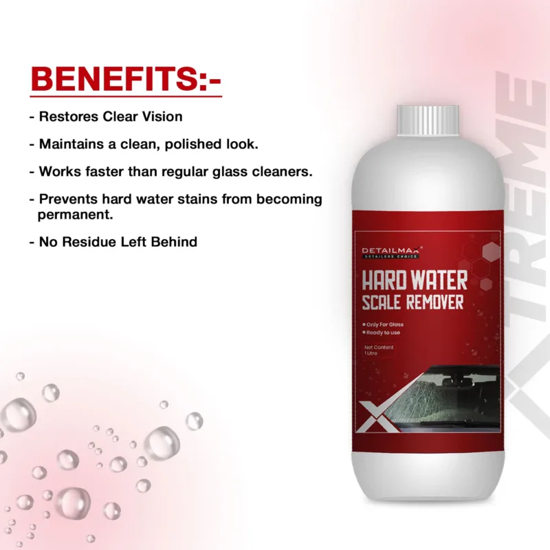 DETAILMAX® Hard Water Scale Remover For Glass 1 Litre - AutoFresh.in