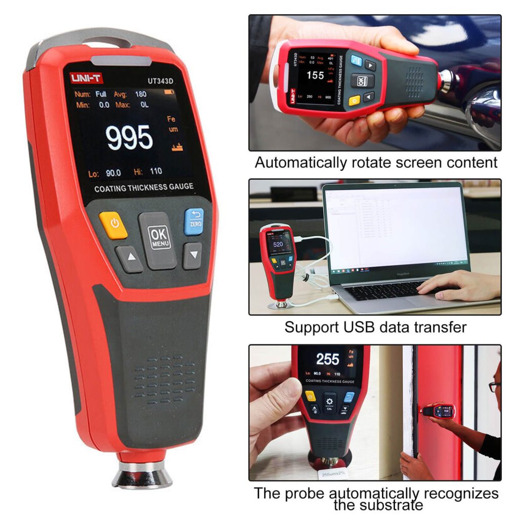 UNI-T Coating Thickness Gauge Digital DFT Meter - AutoFresh.in